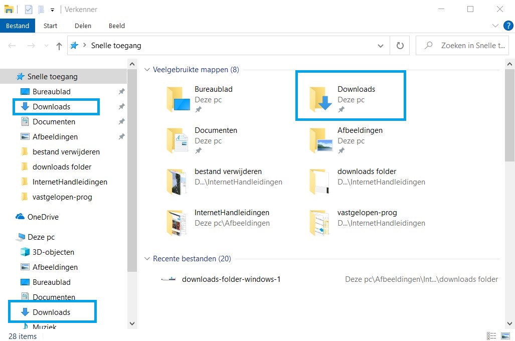 Downloads in Windows | Internet Handleidingen