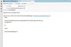 Thunderbird | Internet Handleidingen
